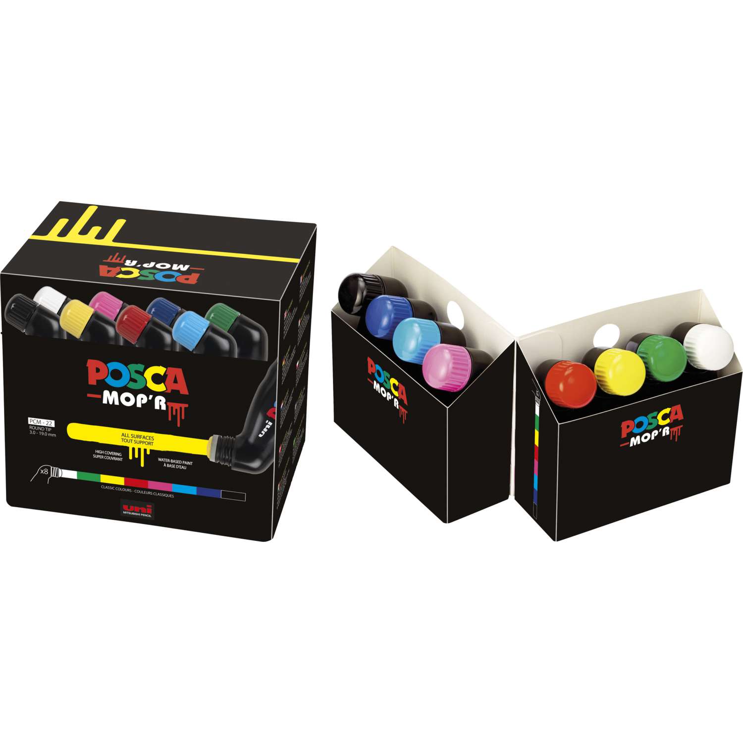 POSCA | MOP'R Pigment Markers PCM-22 — set of 8 | 50,000+ Art Supplies ...