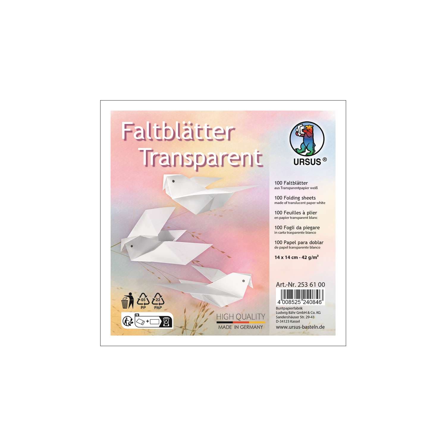 URSUS® | Translucent Folding sheets — packs of 100 | 50,000+ Art ...
