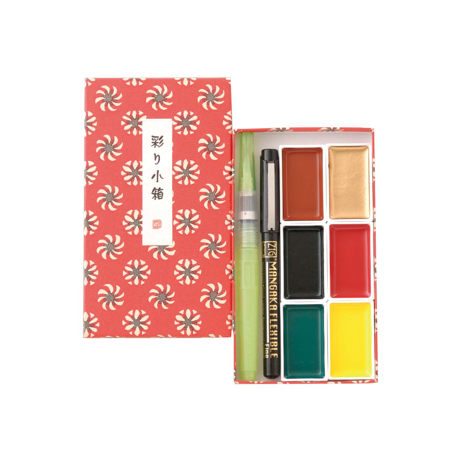 Kuretake | Gansai Tambi™ Watercolour sets — 6 pans + 2 pens | 50,000 ...
